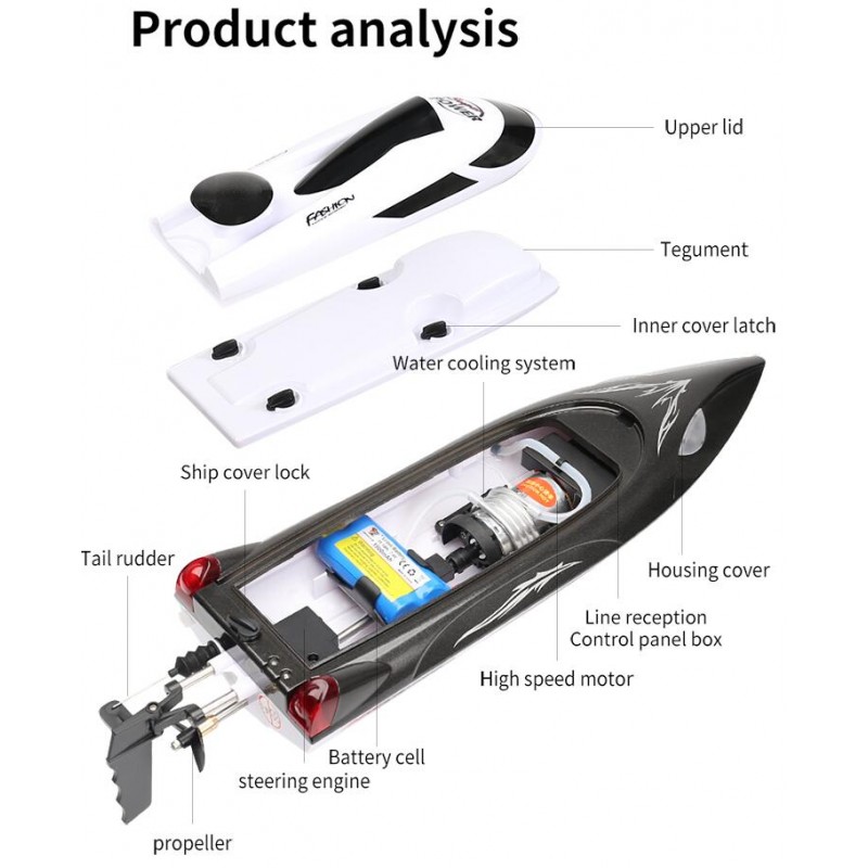 HONGXUNJIE HJ806 2.4Ghz RC Boat High Speed 35KM/H